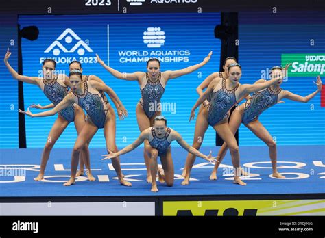 Fukuoka Japan 21st July 2023 China Team Group Artistic Swimming
