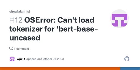 Oserror Cant Load Tokenizer For Bert Base Uncased · Issue 12