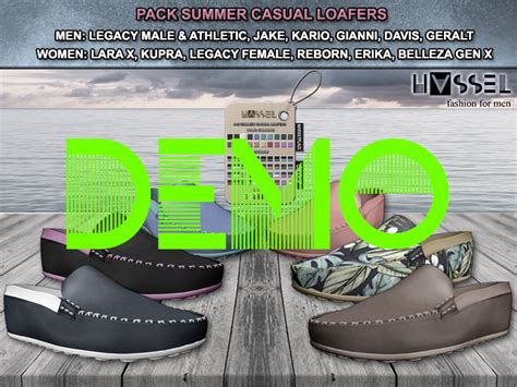 Second Life Marketplace Hassel Demo Summer Casual Leather Loafers