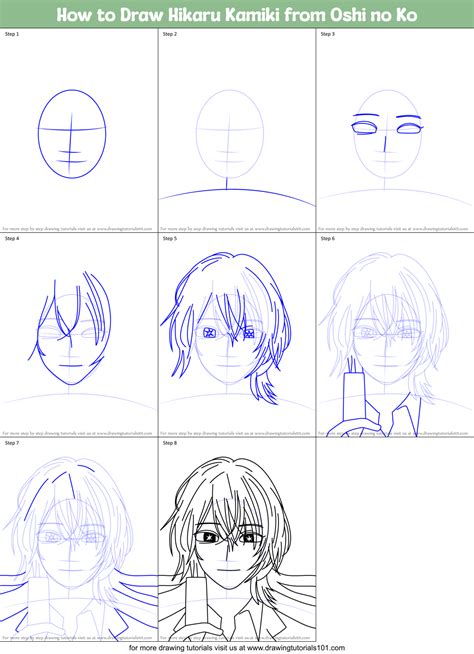 How To Draw Hikaru Kamiki From Oshi No Ko Oshi No Ko Step By Step