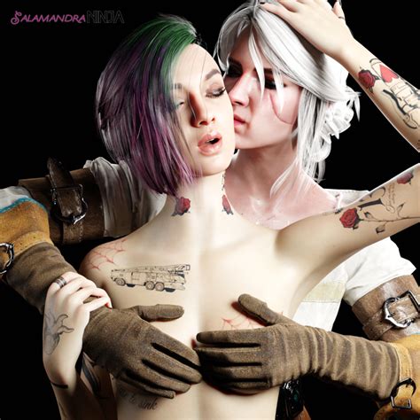 Rule 34 2020 2girls 3d Blender Cd Projekt Red Ciri Crossover