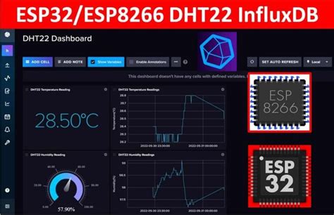 Esp32esp8266 Send Dht11dht22 Sensor Readings To Influxdb