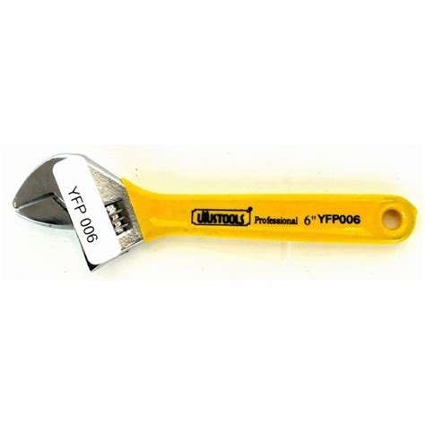 Llave Francesa 6 Mango Plastico Amarillo Yfp006 Rielec Limitada