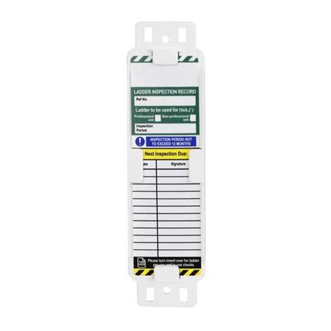 Industrial Signs Ladder Safety Tag Inserts Pack Of 10 EITL 12 CEF