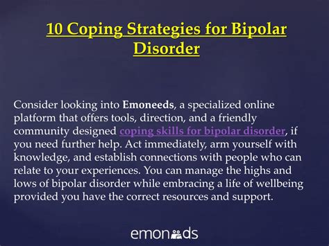 Ppt 10 Coping Strategies For Bipolar Disorder Powerpoint Presentation