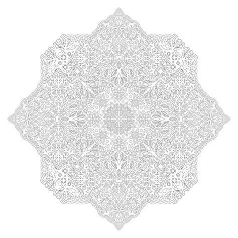 Art For Adult Coloring Book With Floral Pattern Stock Vector