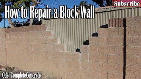 How To Repair A Block Wall Easy Fixes DIY YouTube