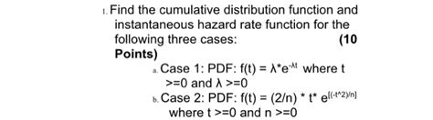 Solved Find The Cumulative Distribution Function And