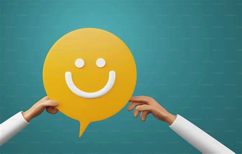 Sending Happy Smiley Face Speech Bubbles To Each Other Giving Good