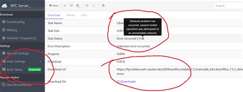 Failed To Download Files Network Problem Socket Operation · Issue