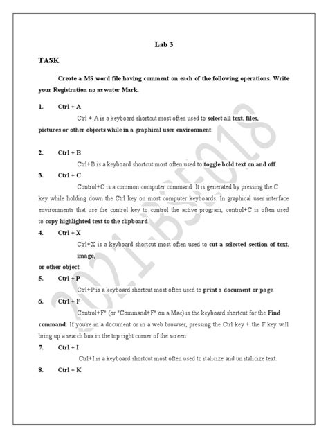 Lab 3 Pdf Keyboard Shortcut Computer Keyboard