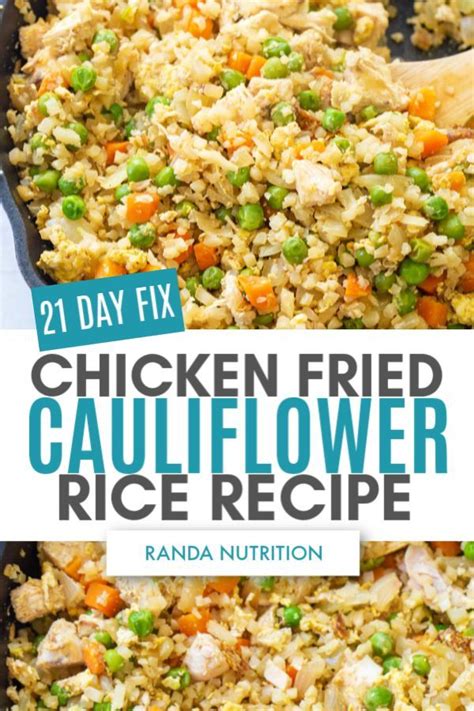 Easy Chicken Fried Cauliflower Rice Recipe Randa Nutrition Recipe
