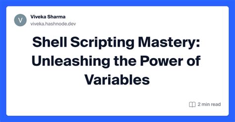 Viveka Sharma On Linkedin Shell Scripting Mastery Unleashing The