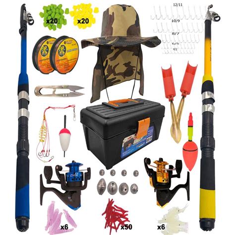 Kit Pesca Completo 177 Itens C Vara De Pesca Telescopica Molinete