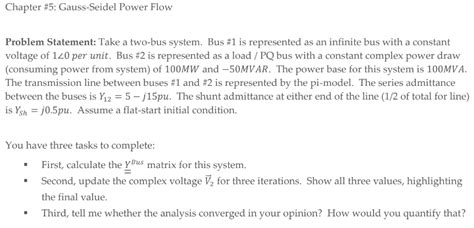 Solved Chapter 5 Gauss Seidel Power Flow Problem