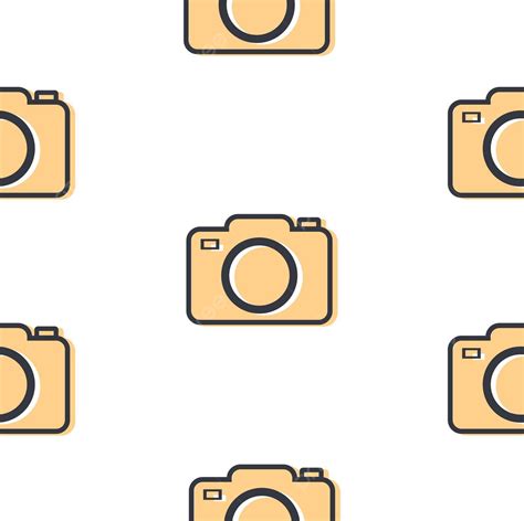 Camera Pictogram Symbool Vlakke Stijl Naadloos Patroon Kantoor Camera