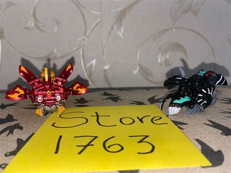 Bakugan Pyrus Mercury Dragonoid And Bakugan Darkus Mutant Helios Custom