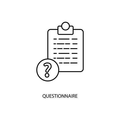 Questionnaire Concept Line Icon Simple Element Illustration