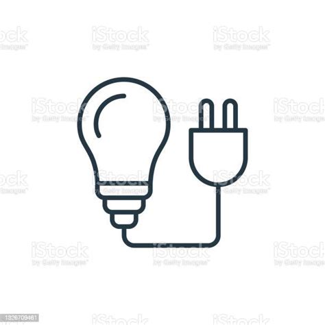 스마트 홈 개념에서 전구 아이콘 벡터 전구 편집 가능한 스트로크의 얇은 선 그림입니다 웹 및 모바일 앱 로고 인쇄 미디어에 사용하기 위한 선형 기호입니다 0명에 대한 스톡