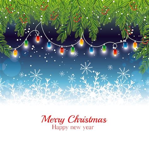 Carte De Voeux Joyeux Noël Vecteur Gratuite