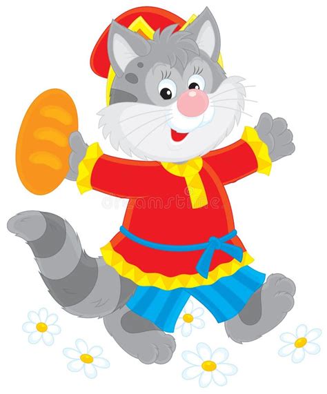 Cat And A Loaf Stock Vector Illustration Of Fanciful