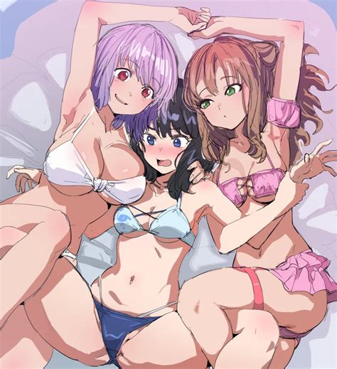 Takarada Rikka Shinjou Akane And Minami Yume Gridman Universe And More Drawn By Bow Bhp