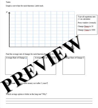 Compare Linear Quadratic Exponential Task By MrHaleMathClass TPT