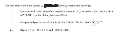 Solved Given The Periodic Waveform Below And Its Chegg Com