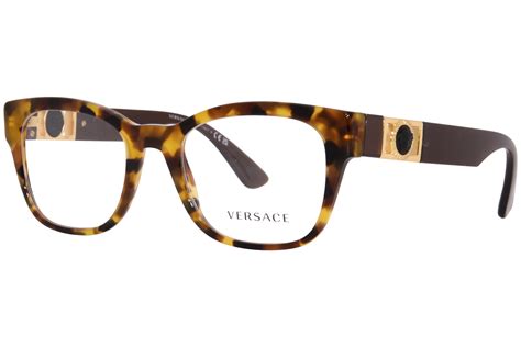 Versace Ve3314 5119 Eyeglasses Mens Havana Full Rim Square Shape 52 20