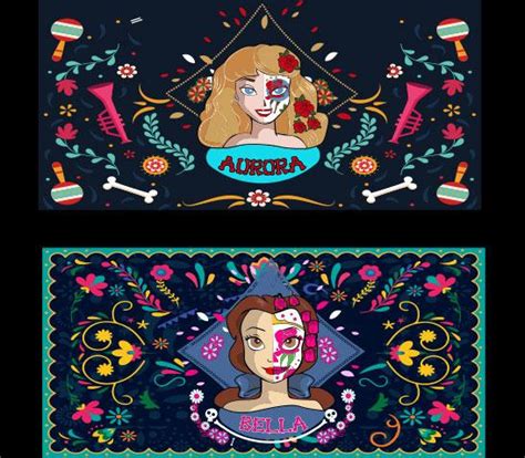Dia De Muertos Catrinas Disney Sublimar Plantillas Para Sublimar