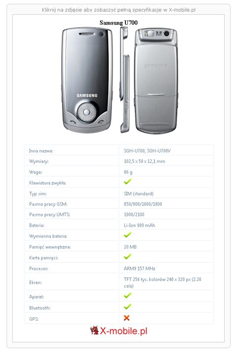 Samsung U700 Galeria telefonu :: X-mobile.pl (SGH-U700, SGH-U700V ...