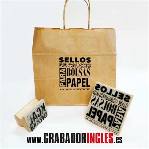 Sello De Caucho Personalizados Para Bolsas De Papel Kraft Sobres De