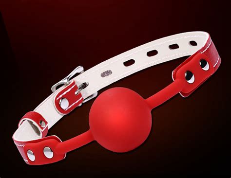Leather Ball Gags Silicone Ball Bdsm Gear Bondage Gear Fetish Etsy