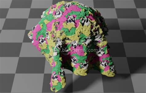 Blender 卡通骷髅面料布料编织物棉麻布材质球纹理贴图下载 Blender模型库