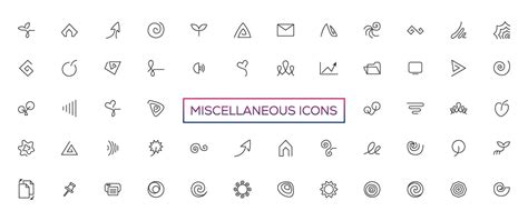 miscellaneous icons thin line web icon set outline icons collection