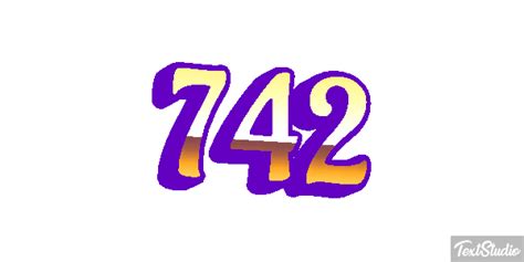 742 Number Animated  Logo Designs