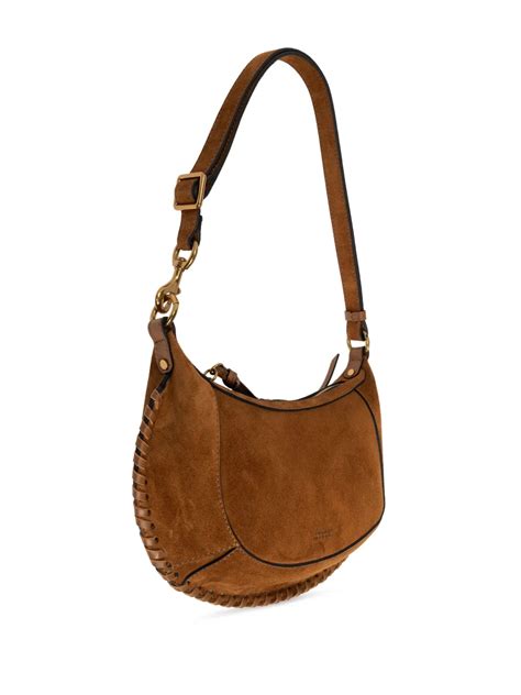 ISABEL MARANT Oskan Moon Suede Shoulder Bag Brown FARFETCH