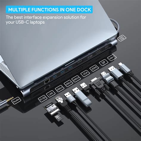 12in1 Type C Docking Station Splitter To Hdmi 3 0 Tipo C Several Ports Multi Hub Hdmi