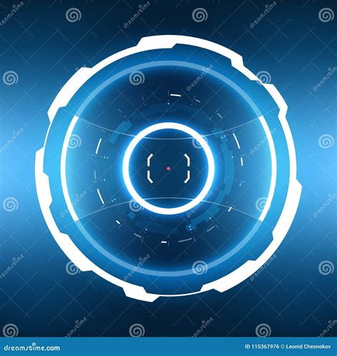 Futuristic Sci Fi Circular HUD Element Stock Vector Illustration Of