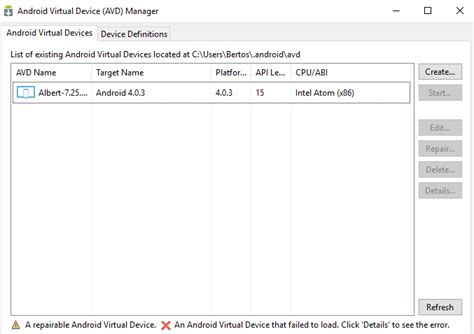 Android 403 Api15 Doesnt Show In Avd Manager Stack Overflow