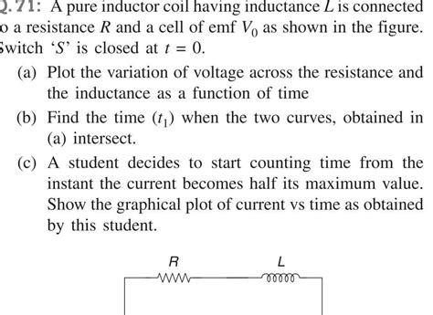 [answered] 2 71 A Pure Inductor Coil Having Inductance L Is Connected O