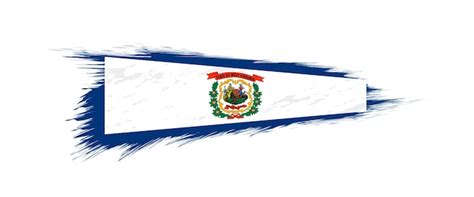 Premium Vector Flag Of West Virginia Us State In Grunge Brush