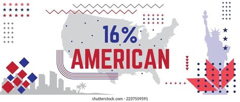 16 Percentage American Sign Label Vector Stock Vector Royalty Free