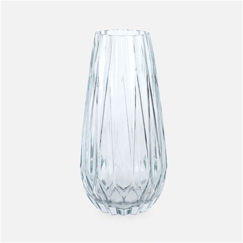 Shop Blue Diamond Cut Glass Vase Small At Best Price Online In India