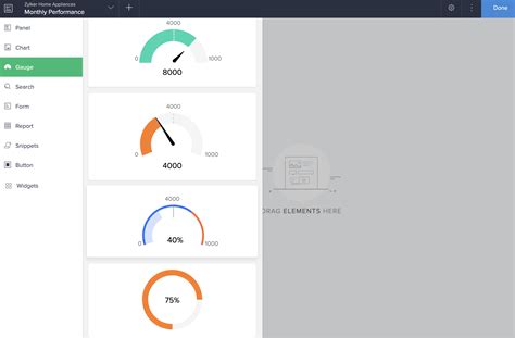 Configuring Gauge Element In Your Page Manageengine Appcreator Help