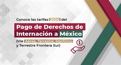 Nuevas tarifas de pago de derechos migratorios 2024 por internación vía