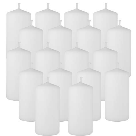 Zestaw 18 Szt Świeczki 10 Cm BiaŁe Świeczka Walec 5904647751484