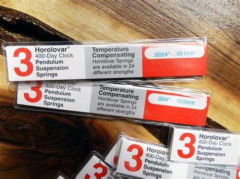 Horolovar 3 Pack 400 Day Clock Pendulum Suspension Springs Temperature Compensating