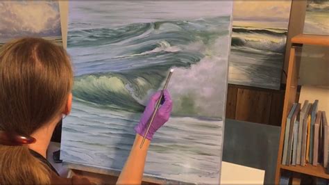 How To Paint A Realistic Wave In Oils Or Acrylics Tutorial Youtube