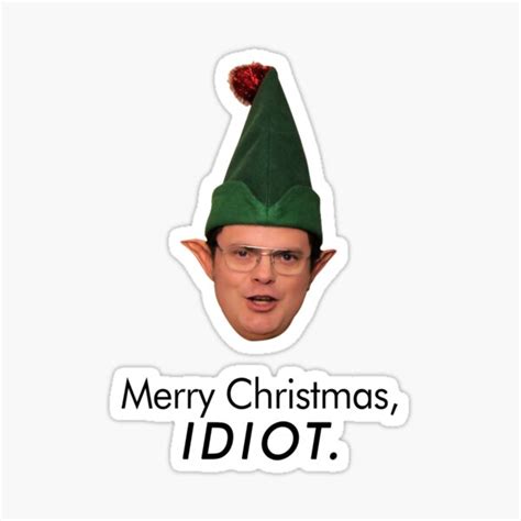 Dwight Schrute Christmas Sticker For Sale By Zaofu Redbubble
